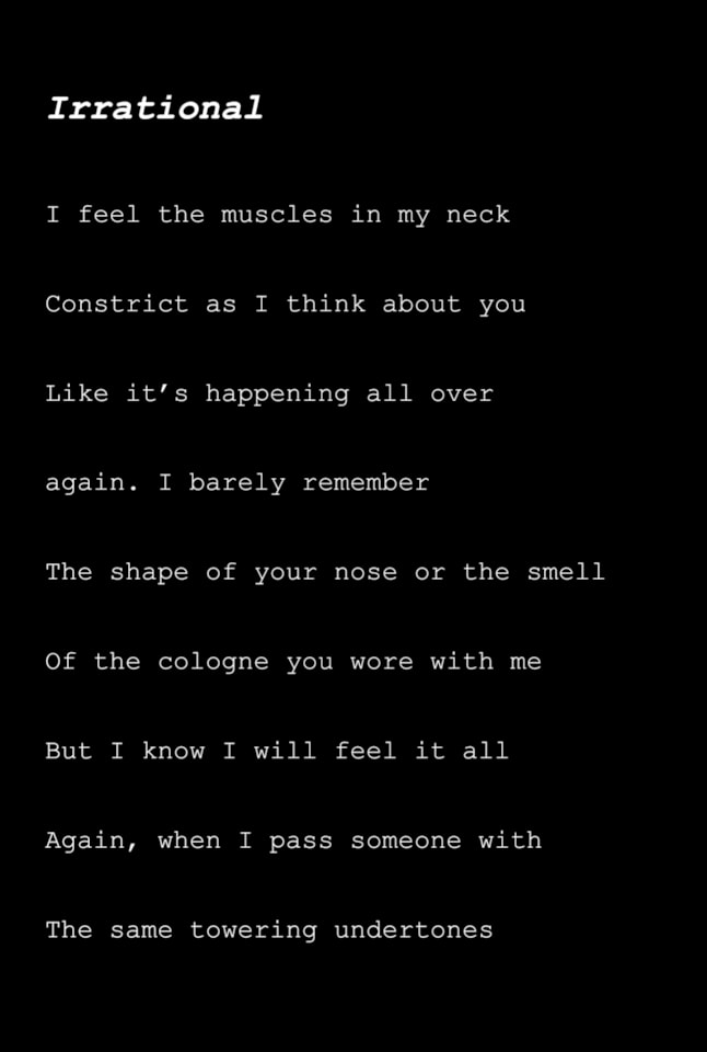 DRAMATIC MONOLOGUE Poem: Irrational, by Sam Levine – POETRY FESTIVAL ...